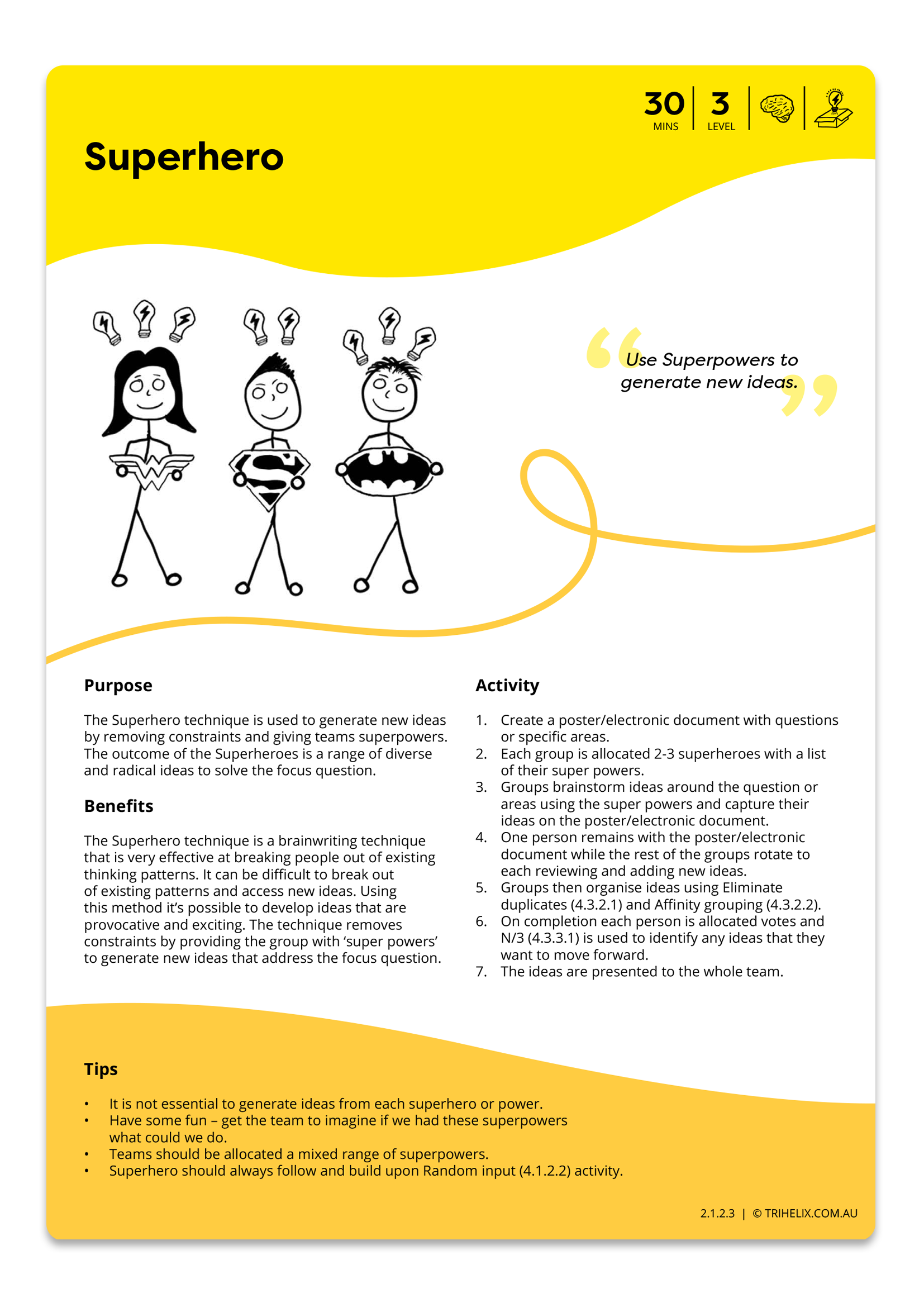 One Pagers - Tri Helix